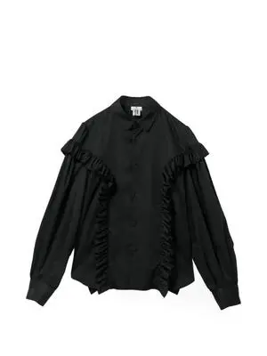 Noir Kei Ninomiya Ruffled Shirt - Black