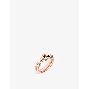 Cartier Panthère De 18ct Onyx And Tsavorite Ring - Rose Gold