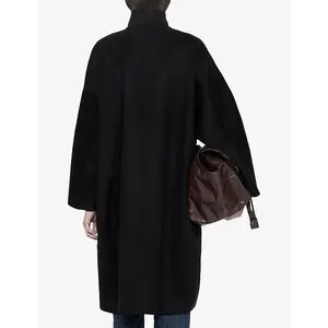 ALLSAINTS Effie Funnel-neck Wool-blend Coat - Black