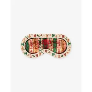 Slip Festive-print Silk Sleep Mask