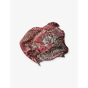 Cartier Panthère And Tiger Printed Silk Scarf