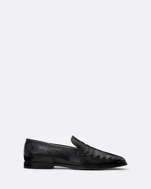ALLSAINTS Jules Hand-stitched Leather Loafers - Black