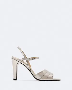 ALLSAINTS Lila Ankle-strap Heeled Sandals - Grey