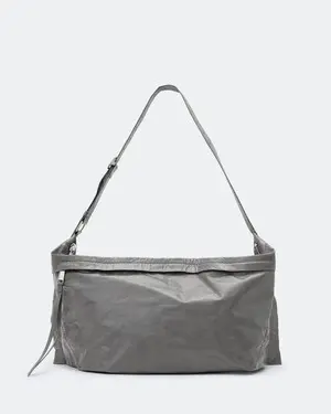 ALLSAINTS Lutece Leather Duffle Bag - Grey