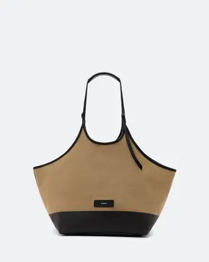 ALLSAINTS Siloh Oversized Canvas Tote Bag - Brown