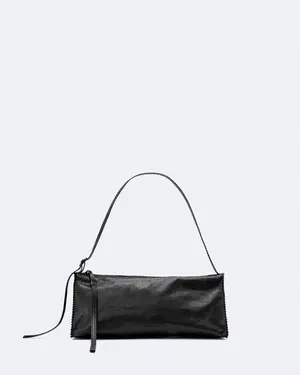 ALLSAINTS Textured Leather Shoulder Bag - Black