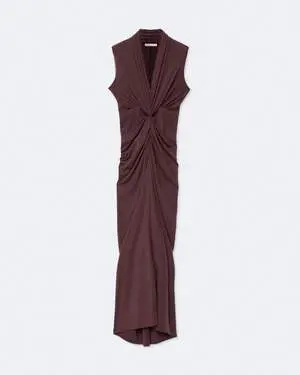 ALLSAINTS AllSaints Dariya Draped Jersey Maxi Dress Red