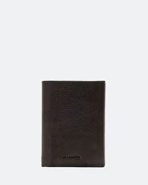 ALLSAINTS Axis Leather Bi-fold Wallet - Grey