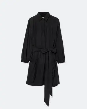 ALLSAINTS Noora Silk-viscose Mini Dress - Black