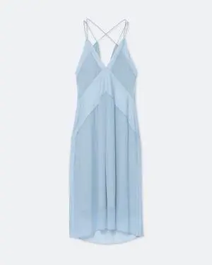 ALLSAINTS Fawn Viscose Midi Slip Dress - Blue