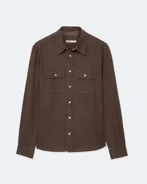 ALLSAINTS Bond Regular-fit Tencel Shirt - Brown