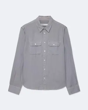 ALLSAINTS Bond Regular-fit Tencel Shirt - Cloud Grey