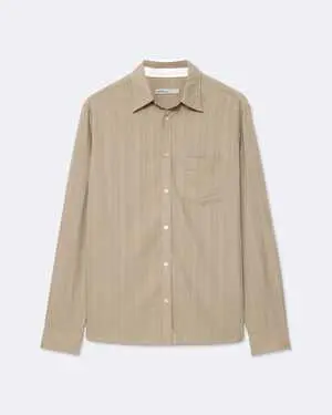 ALLSAINTS Duke Regular-fit Striped Shirt Brown