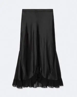 ALLSAINTS Irma Silk-viscose Skirt - Black