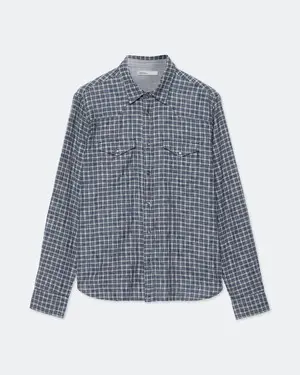 ALLSAINTS Court Regular-fit Double-faced Shirt Blue