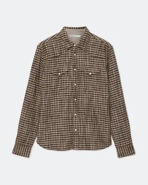 ALLSAINTS Court Regular-fit Double-faced Shirt Brown