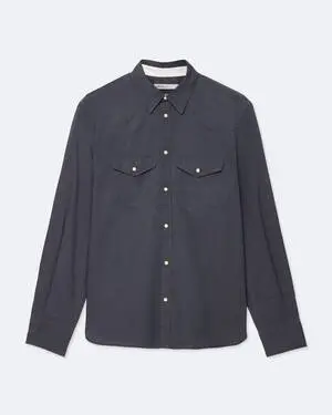 ALLSAINTS Kenil Regular-fit Cotton-poplin Shirt - Blue
