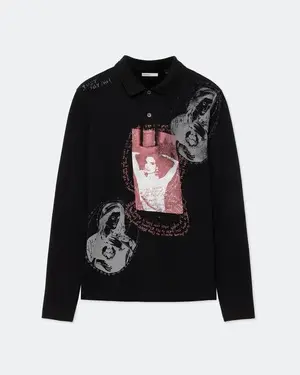 ALLSAINTS Dreams Long-sleeve Polo Shirt - Black
