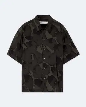 ALLSAINTS Tulip Oversized Floral-print Shirt - Black/grey