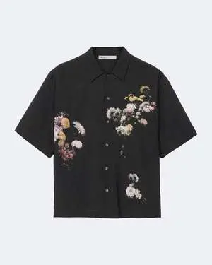 ALLSAINTS Fleur Oversized Floral-print Shirt - Black