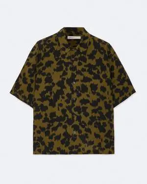 ALLSAINTS Leo Oversized Leopard-print Shirt - Green/black
