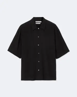ALLSAINTS Archer Oversized Viscose Shirt - Black