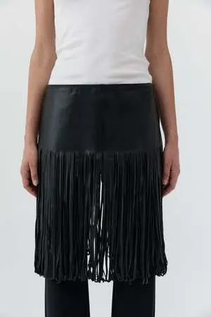 ST. AGNI Fringe Belt Skirt