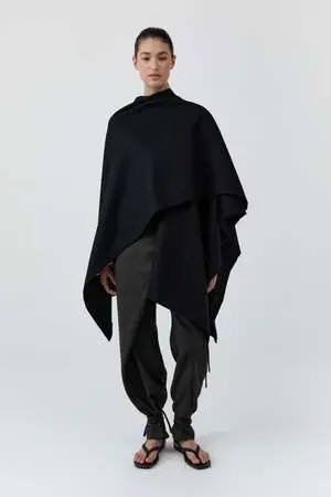 ST. AGNI Wool Twill Poncho