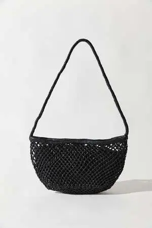 ST. AGNI Mesh Crescent Bag - Black