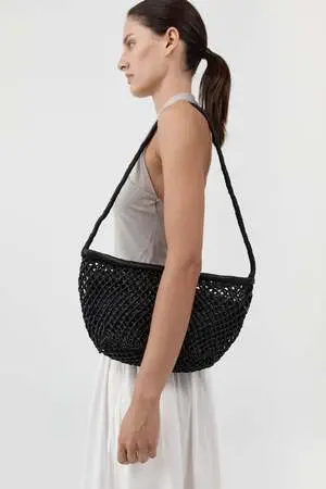 ST. AGNI Mesh Crescent Bag