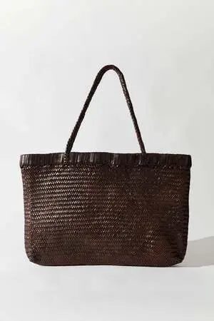 ST. AGNI Wide Bagu Woven Tote