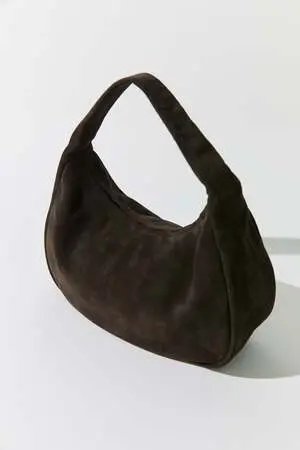 ST. AGNI Suede Large Bon Bon Bag - Coffee
