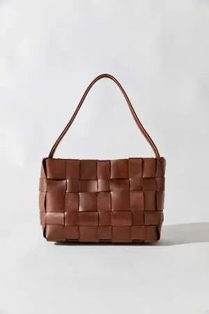 ST. AGNI Woven Mini Tote - Chestnut