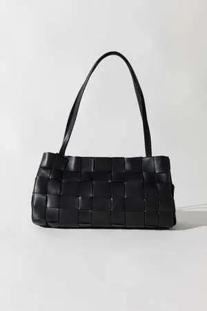 ST. AGNI Slim Woven Tote Bag - Black