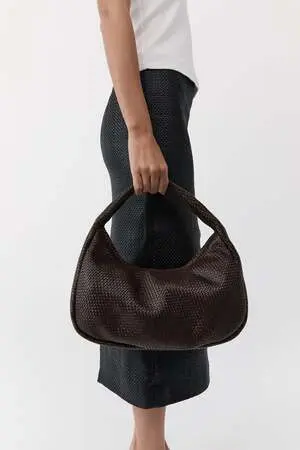 ST. AGNI Woven Large Bon Bon Bag
