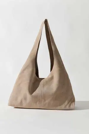 ST. AGNI Suede Soft Bag - Papyrus