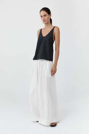 ST. AGNI Wool Rouleau Tie Top