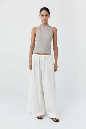ST. AGNI Fine Jersey Wrap Halter Top