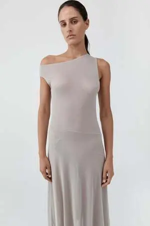 ST. AGNI Fine Jersey Off Shoulder Dress