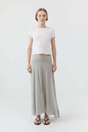 ST. AGNI Fluid Jersey Skirt - Soft Ash