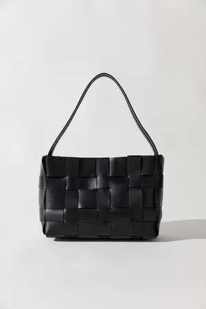 ST. AGNI Woven Mini Tote - Black