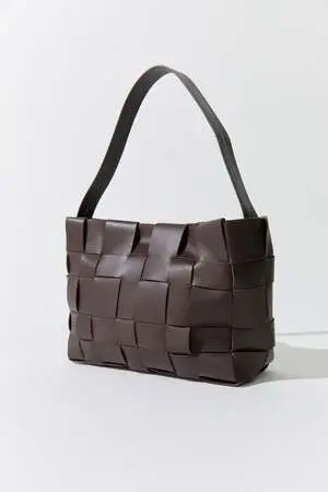 ST. AGNI Woven Mini Tote - Chocolate