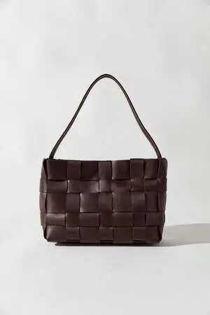 ST. AGNI Woven Mini Tote - Chocolate