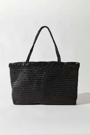 ST. AGNI Wide Bagu Woven Tote