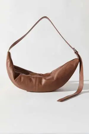 ST. AGNI Adjustable Slim Crescent Bag - Chestnut