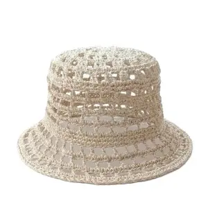 SPRINGMOONATELIER Neutrals Handmade Crochet Bucket Hat - Beige
