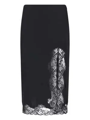 Balmain Lace Panel Midi Skirt