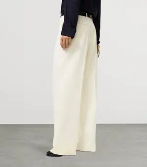Burberry Wool Pinstripe Straight Trousers