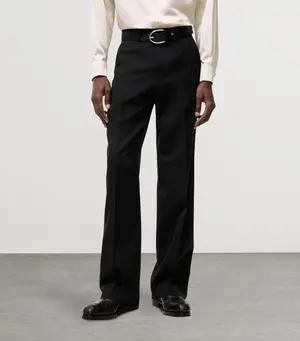 Burberry Wool Grain De Poudre Tailored Trousers