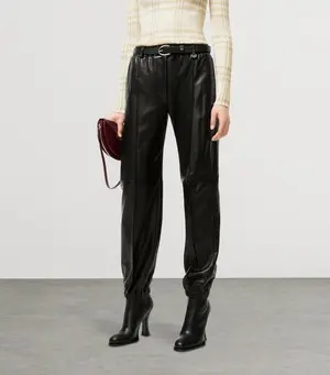Burberry Leather Tapered Trousers